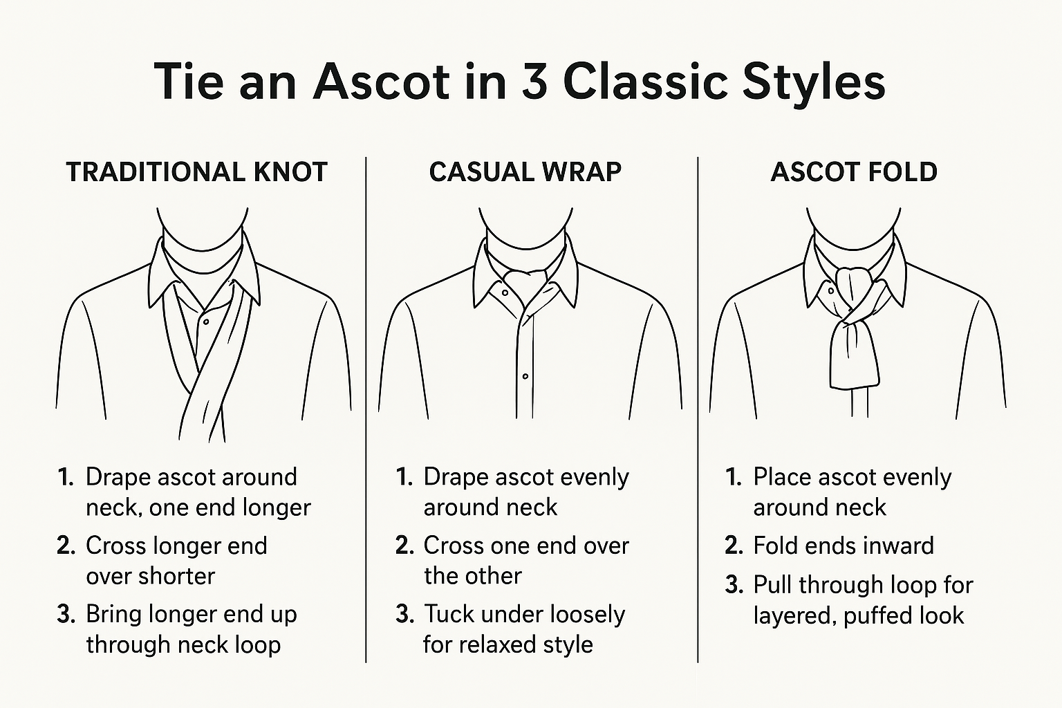 Tie an Ascot in 3 Classic Styles – ties2you
