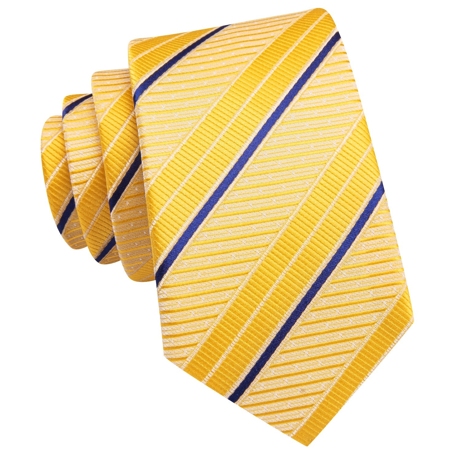 Ties2you Suit Tie Yellow Blue Striped Silk Mens Business Work Tie Set ...