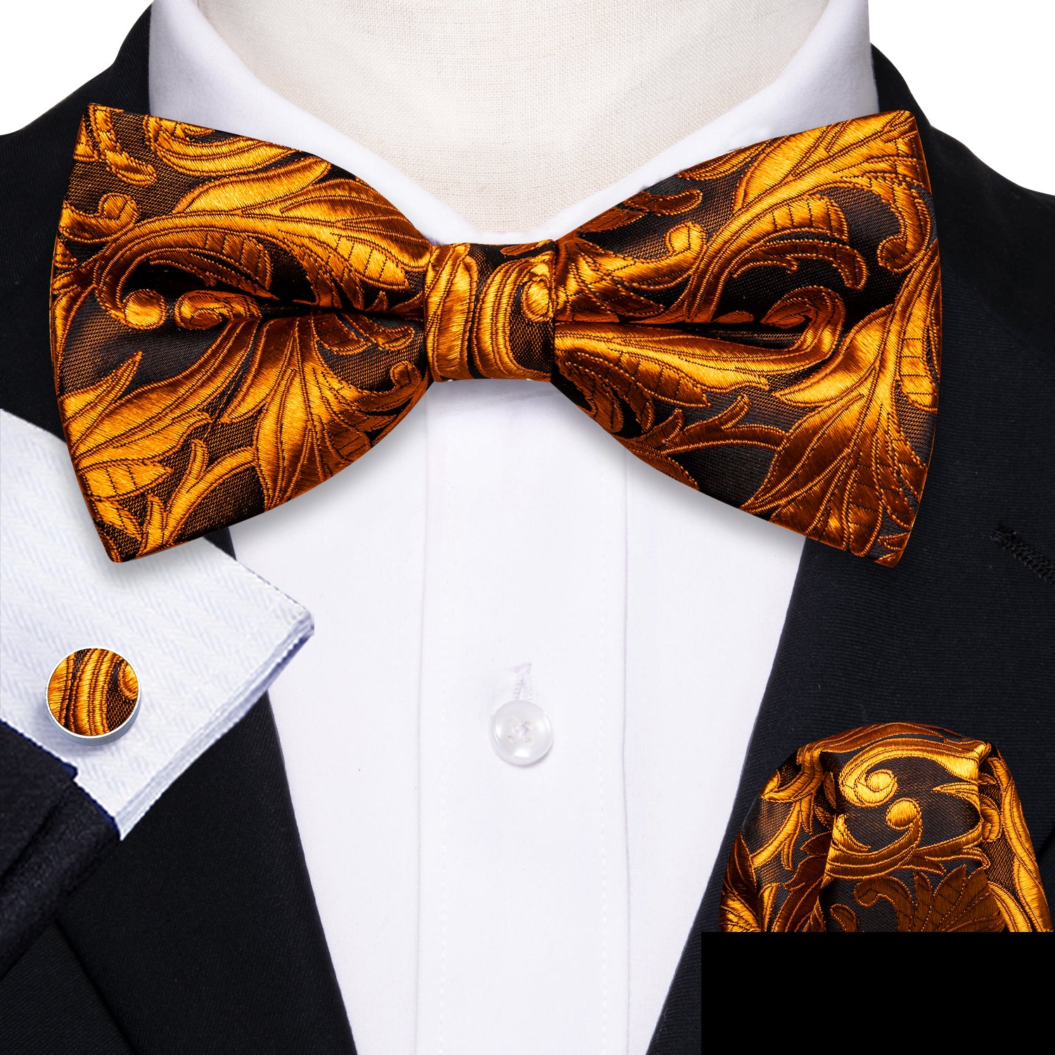 Black Bow Tie Men's Formal Silk Bow Tie In Ivory (pre-tied Style ...