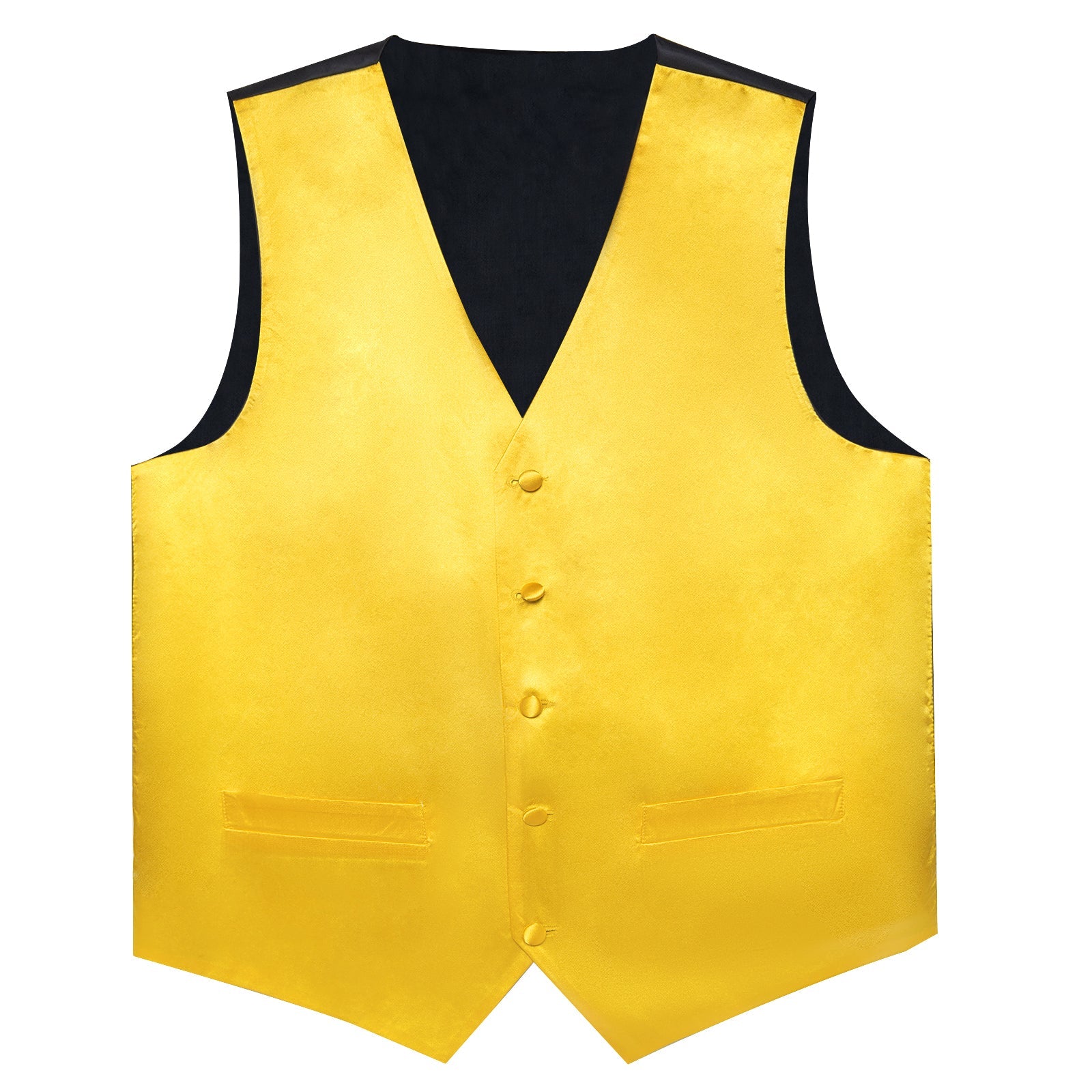 Ties2you Work Vest for Men Gloss Butter Yellow Solid Suit Vest Tie Set ...