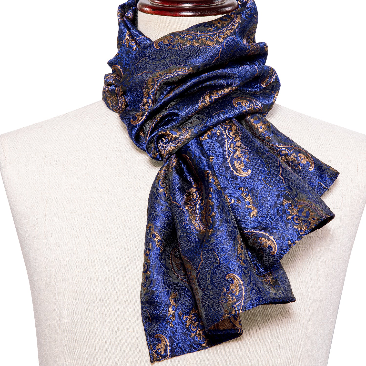 Shinning Blue Floral Men's Silk Scarf – ties2you